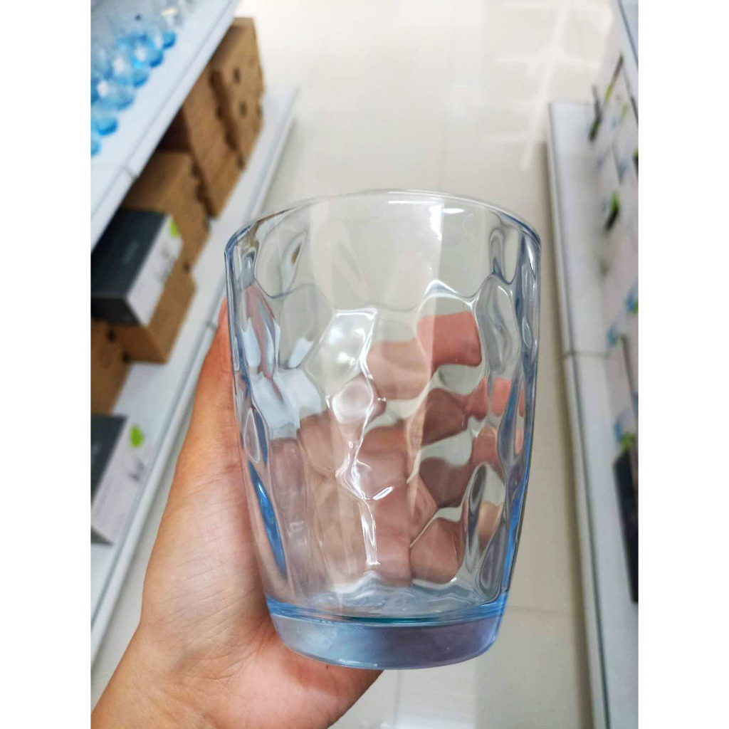 Y5012-2B Deli blue color glass water juice glass new item ice crack ...