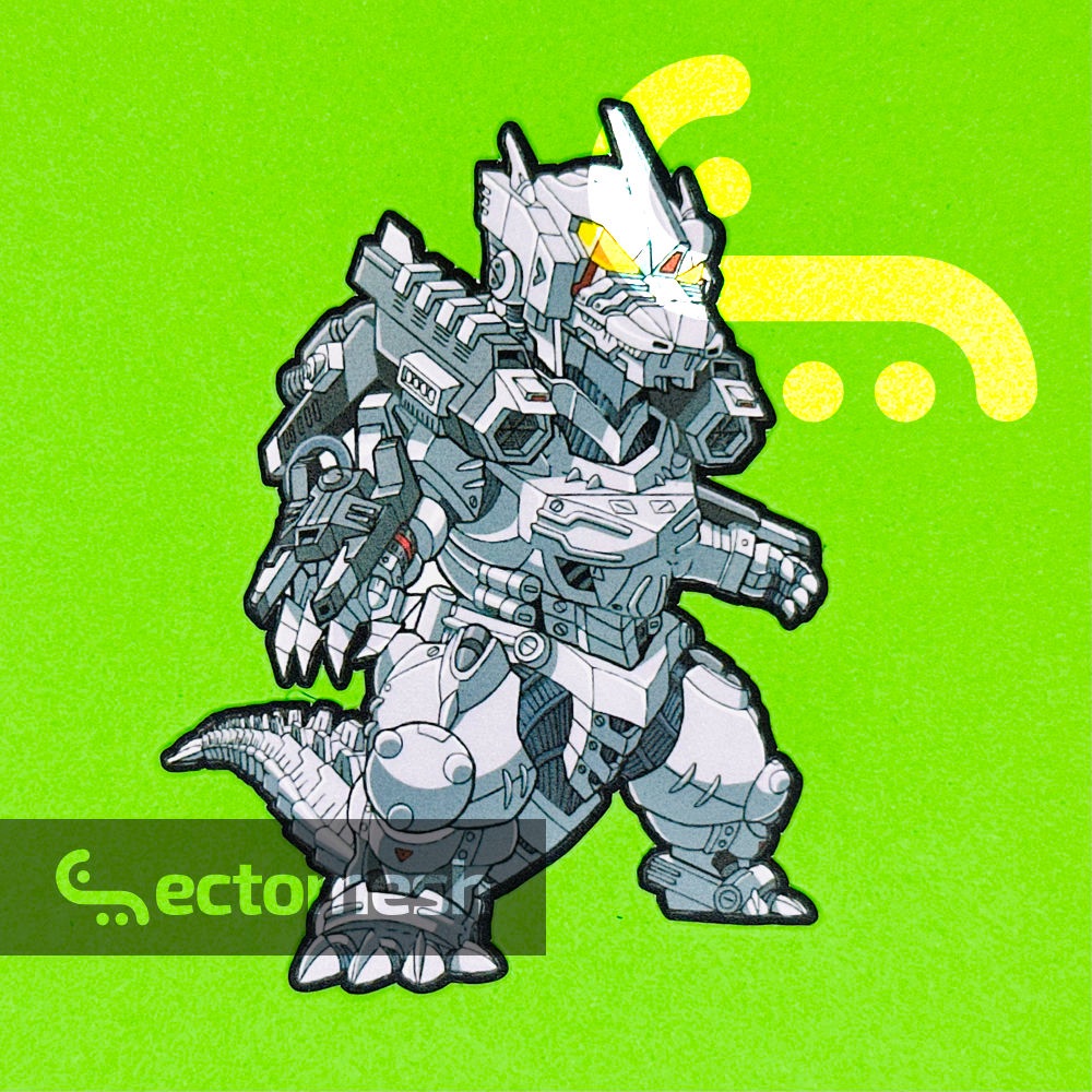 Mecha Godzilla Chibi - Vinyl Waterproof Sticker | Shopee Philippines