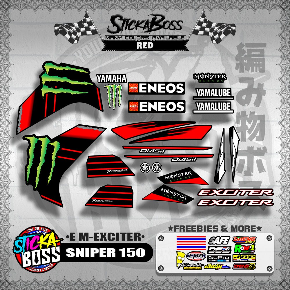 SNIPER 150 DECALS ( E M-EXCITER )【WITH FREEBIES】 | Shopee Philippines