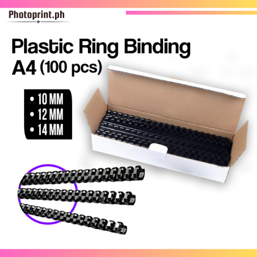 Plastic Ring Binding Black A4 Size (100pcs per pack) | Shopee Philippines