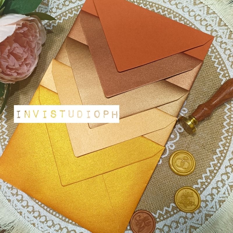 Invitation Envelope ON-HAND | Copperplate Rust Bronze Copper Orange ...