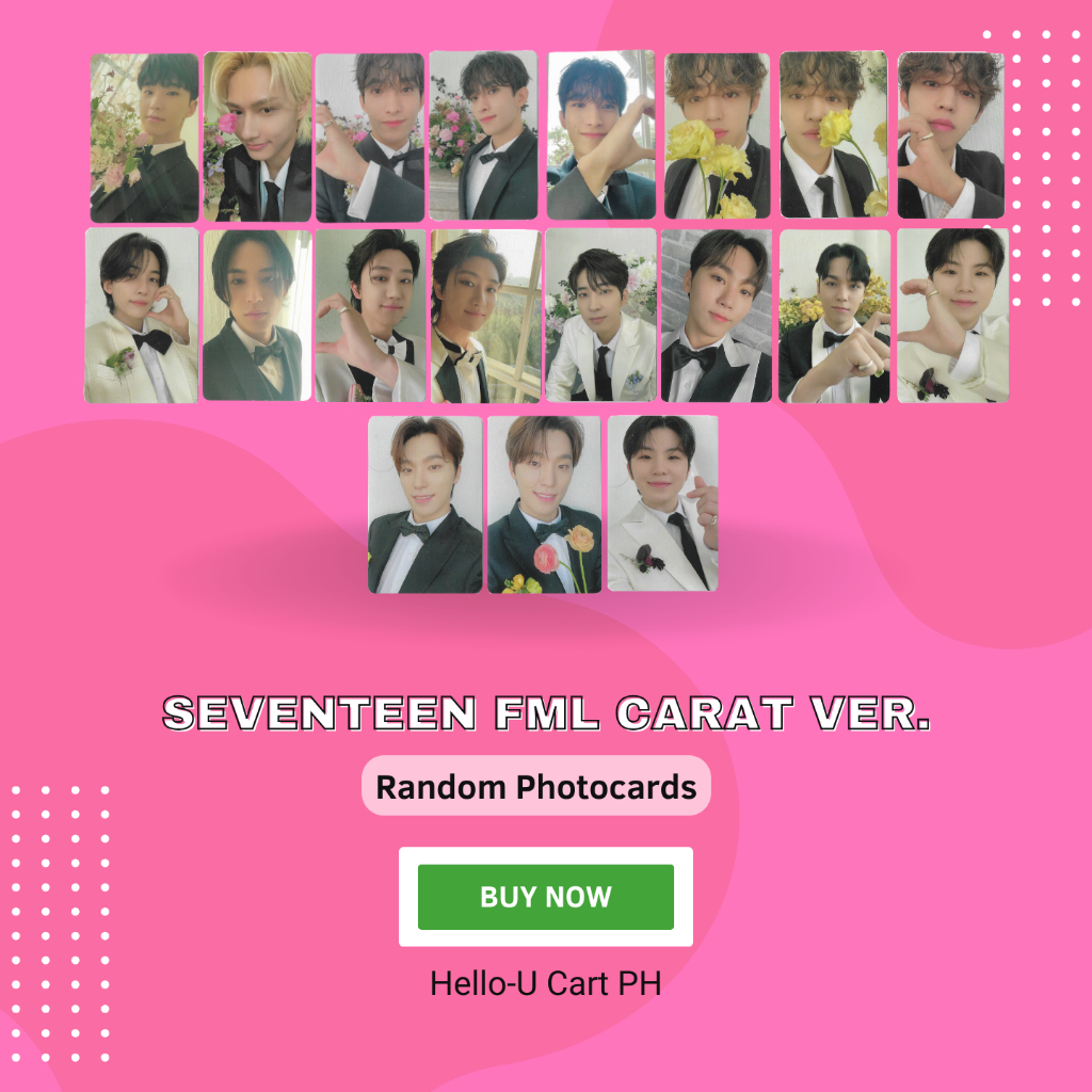 Seventeen FML Carat Version Album Random Photocard TINGI SVT | Shopee Philippines