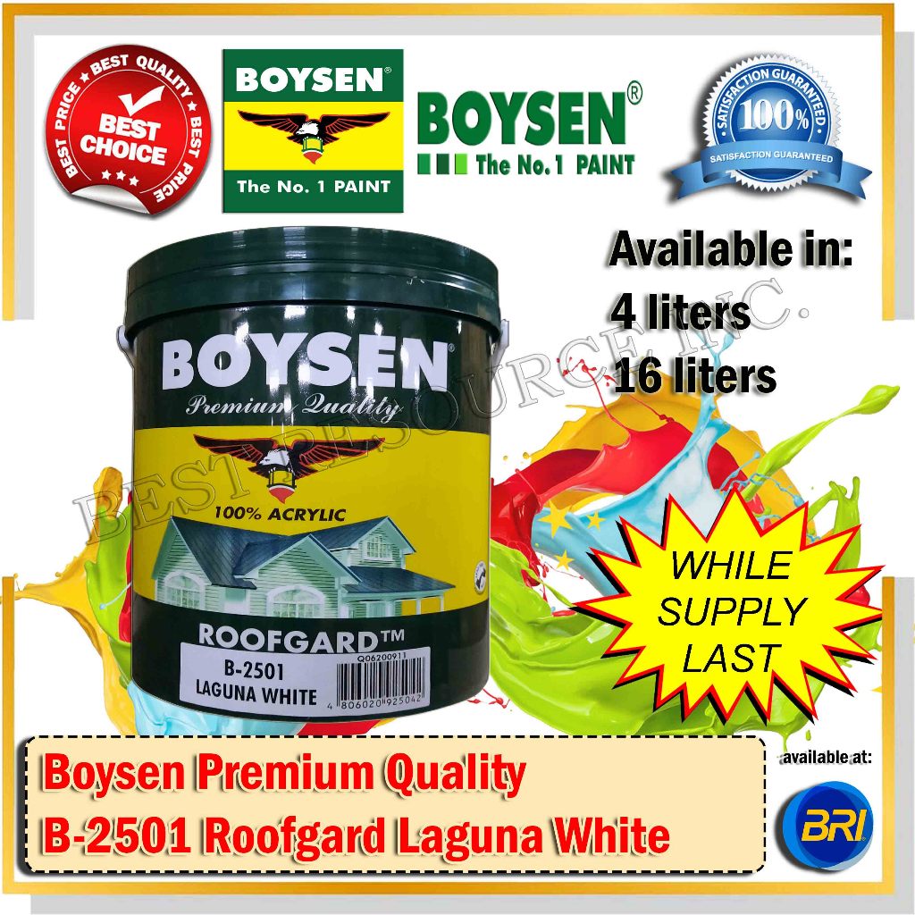 Boysen Roofgard B-2501 Laguna White 16L | Shopee Philippines