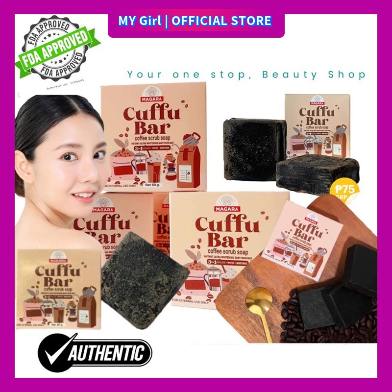 【MY Girl】Original MAGARA 3 in 1 Cuffu Bar Coffee Scrub Soap by Magara ...