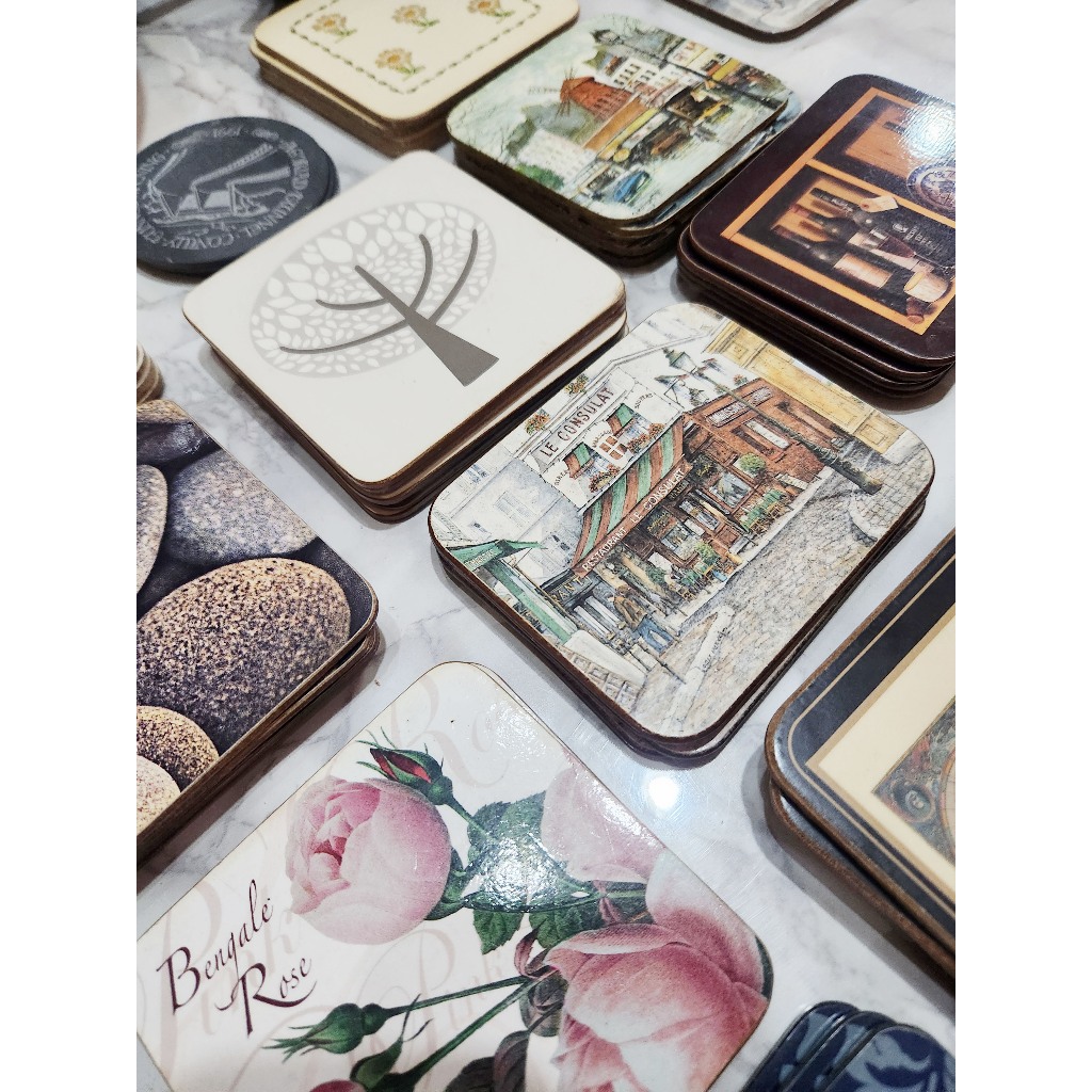Vintage Coasters Corked Back Assorted U.K England Japan Items | Shopee ...