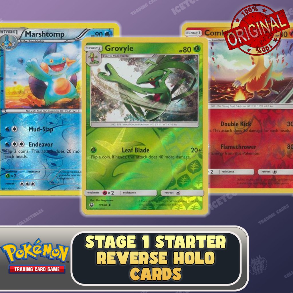 Stage 1 Starter Reverse Holo Common/Uncommon Pokemon Cards - Pokemon ...