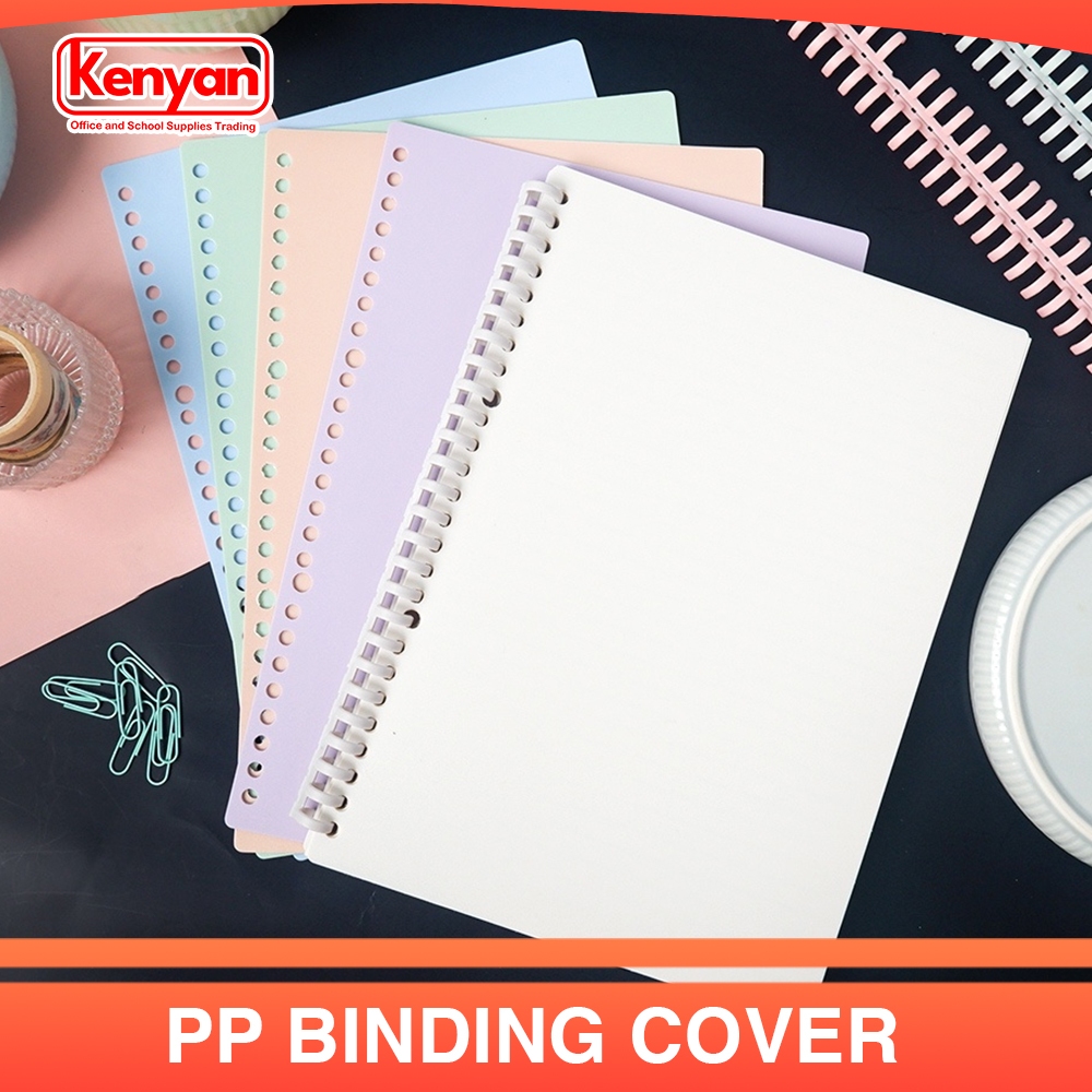2 Sheets Binding Cover Notebook Binder A4/B5/A5, Matte PP, Pastel ...
