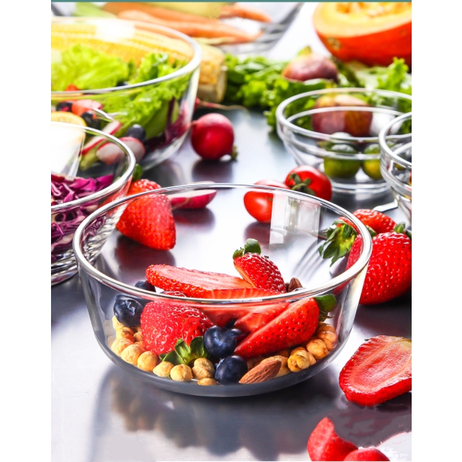 (1pc) 1.3 Liter, DELISOGA Salad Bowls Kitchen Tableware Clear Mixing ...