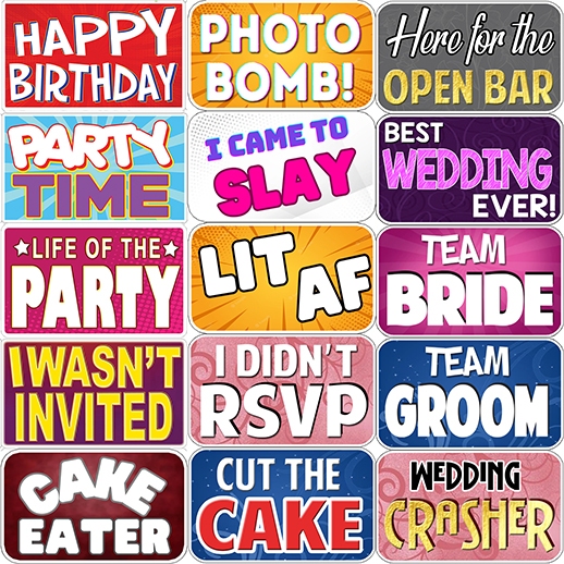 Photobooth Props made of sintraboard coated available in 1.5mm and 3mm ...