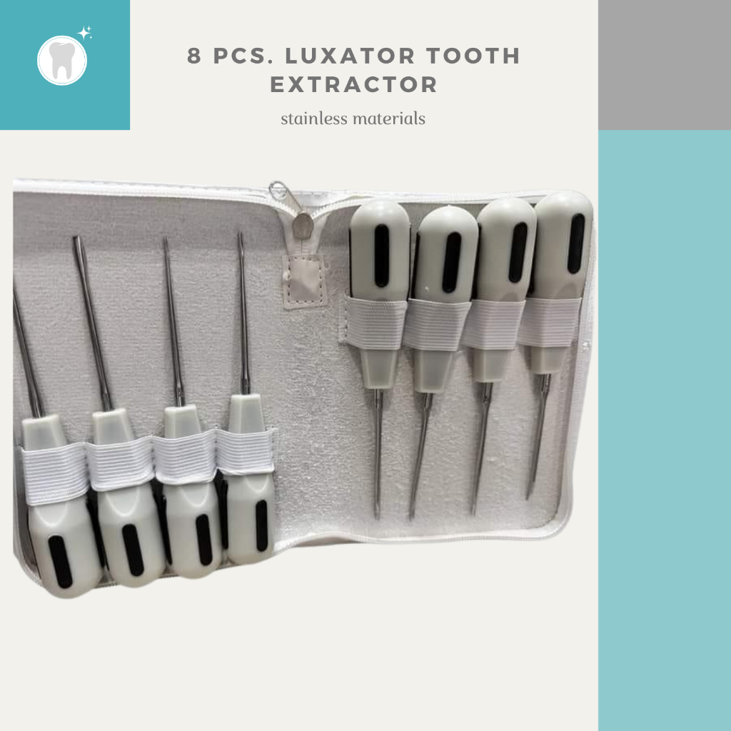 8 Pieces Luxator Set Tooth Lift Extractor Stainless Steel Autoclave ...