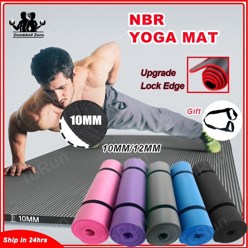 Yoga Mat 12mm/10mm Yoga Matt for Workout Thick Non-Slip Excercise Mat ...