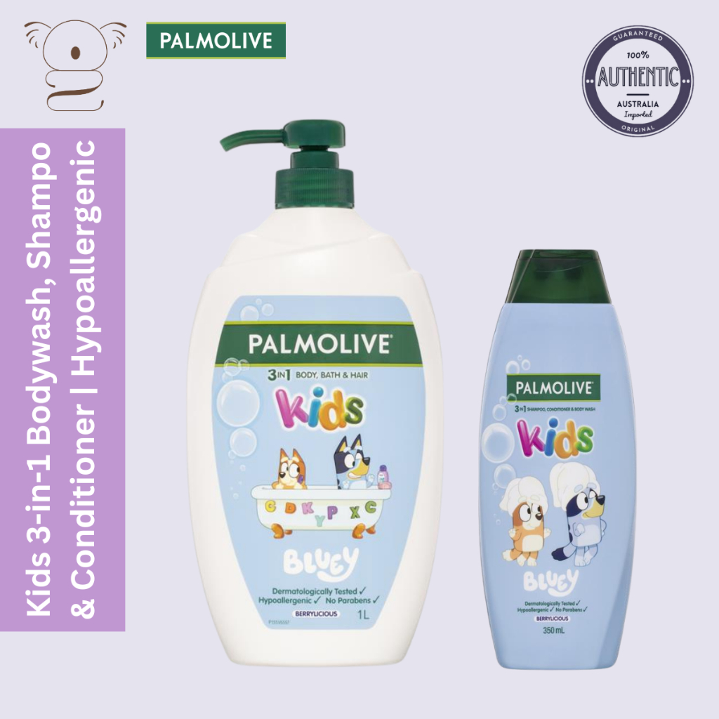 Palmolive Kids Bluey 3 in 1 Body Bath & Hair Shampoo Conditioner ...