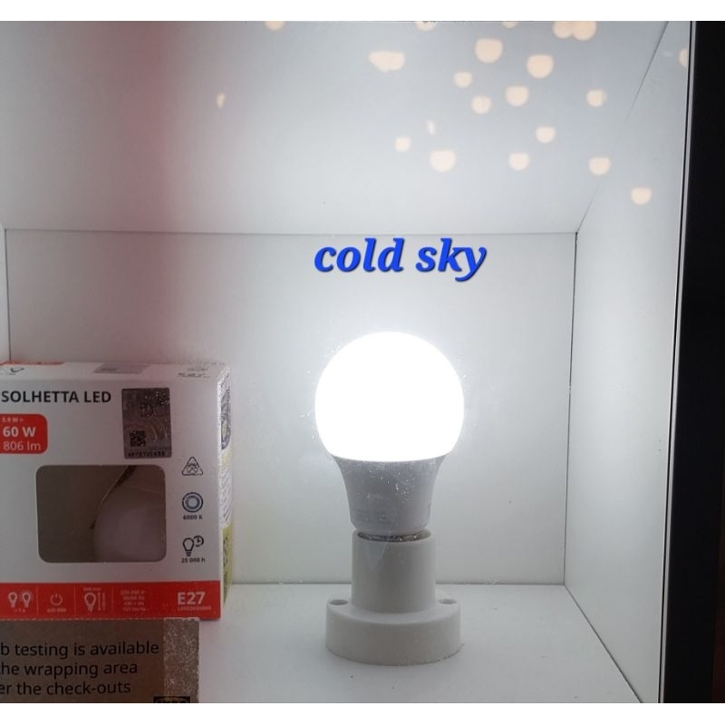 SOLHETTA LED Ikea bulb E27 806 lumen, globe opal, 6000 K ( Cold Sky) | Shopee Philippines