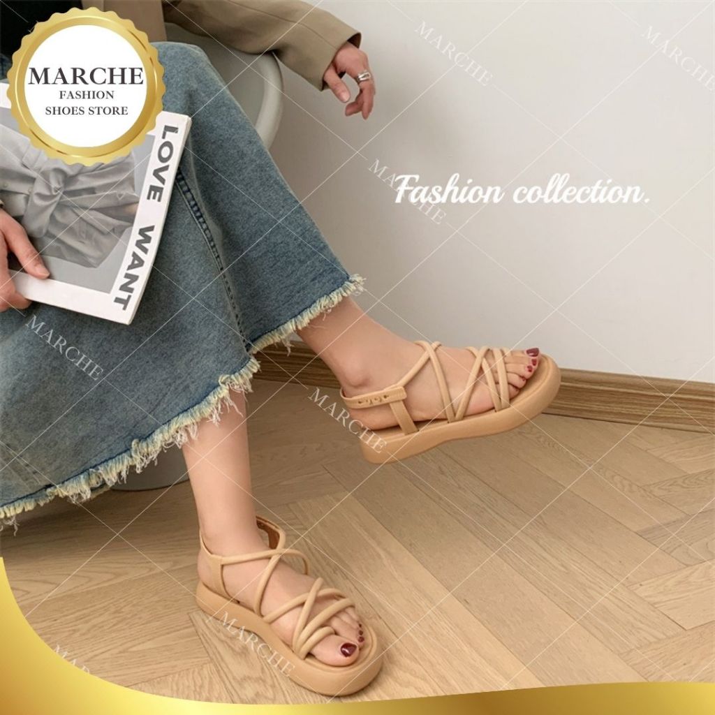 Marche (+1up size) Modish Toe Strap Fairy Style Sandals For Women ...