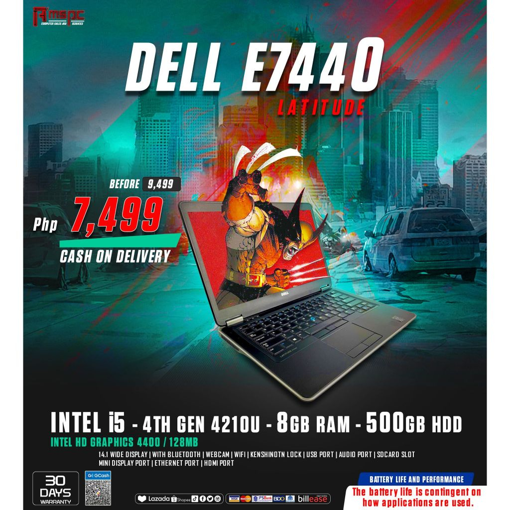 Laptop Dell latitude E7440 i5 4th gen 8gb ram 500gb hdd with laptop ...