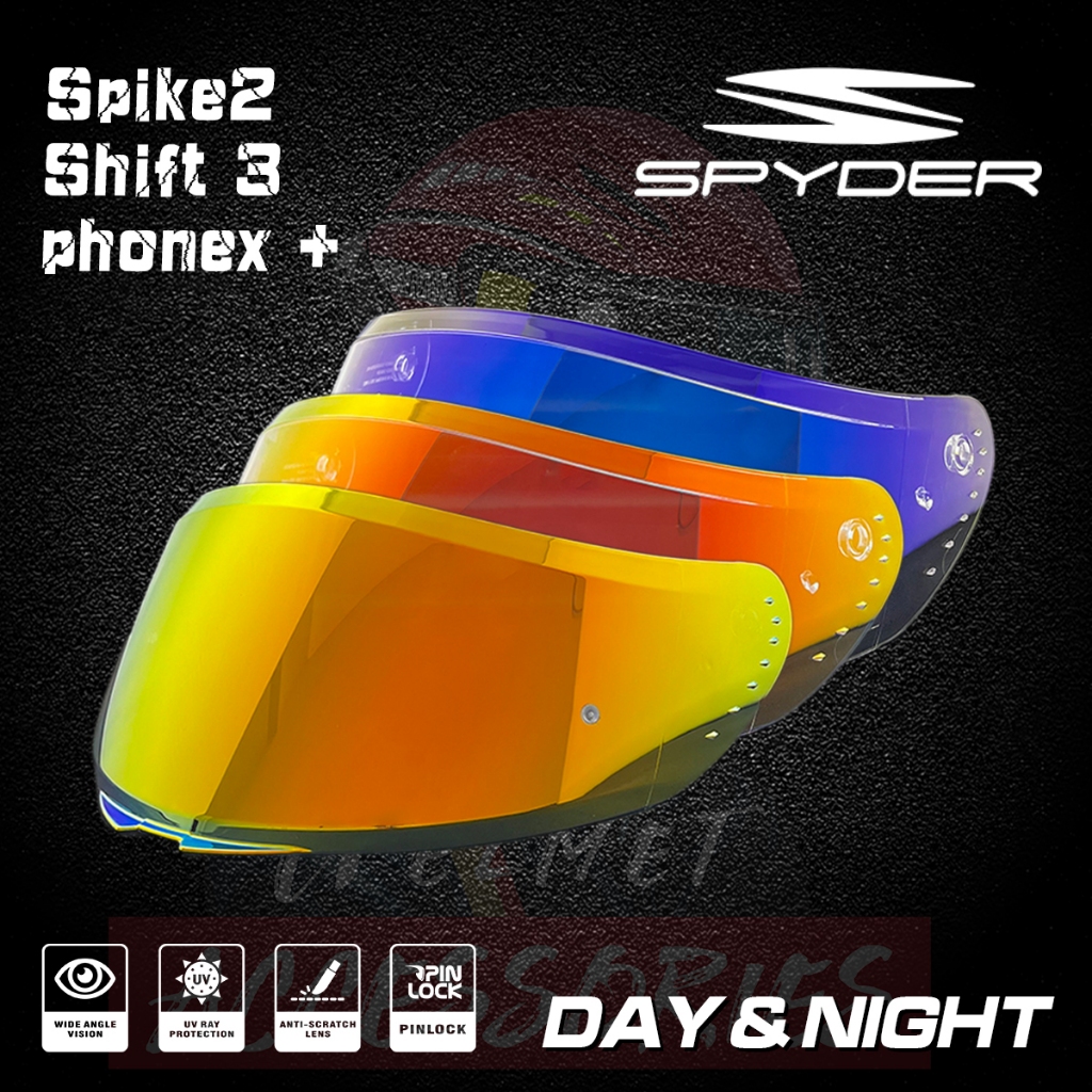 Spyder Spare Visor for Spike2.0/Phoenix2.0/Phoenix +/ SHIFT 3.0 Model ...