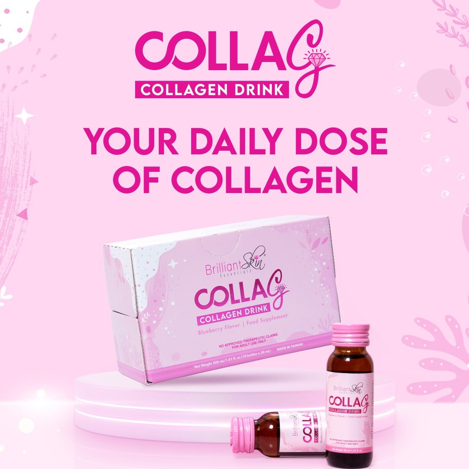 Brilliant Skin Colla G - Collagen Drink (1 Box/10Bottles) Marine ...