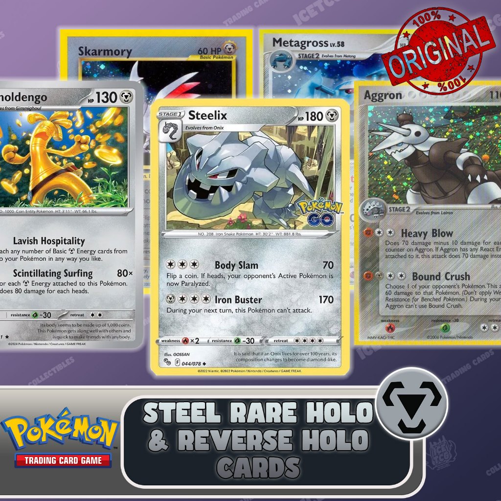 Steel Rare Holo/Reverse Holo and Promo Pokemon Cards - Pokemon TCG ...