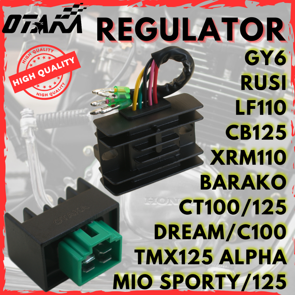 REGULATOR for MOTORCYCLE GY6/RUSI/LF110/CB125/XRM110/BARAKO/CT100/125 ...