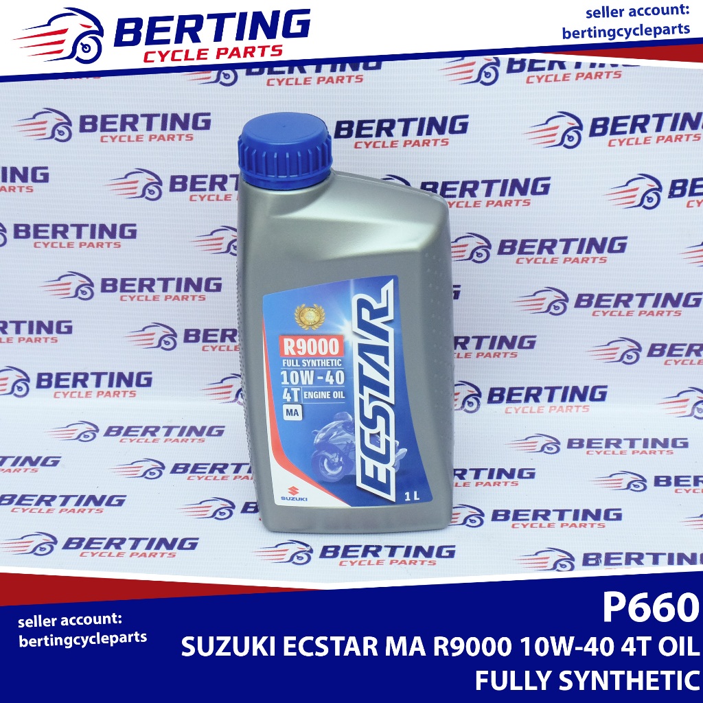 SUZUKI OIL R9000 ECSTAR FULLY SYNTHETIC ECSTAR 10W-40 API SL Genuine ...