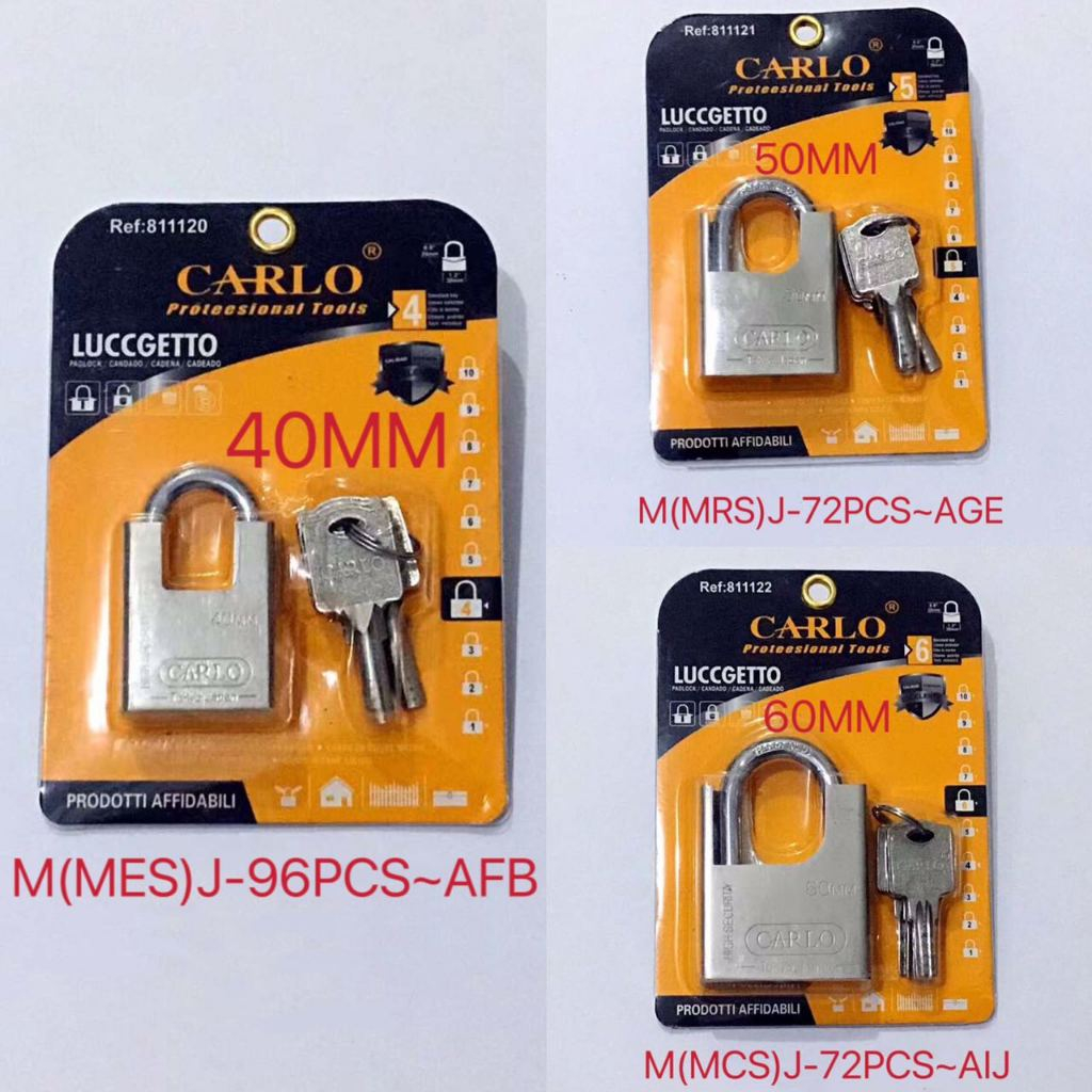 Heavy duty Carlo padlock(40mm.50mm.60mm) | Shopee Philippines