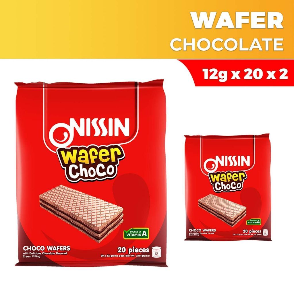 Nissin Wafer Choco 12g x 20 X 2 | Shopee Philippines