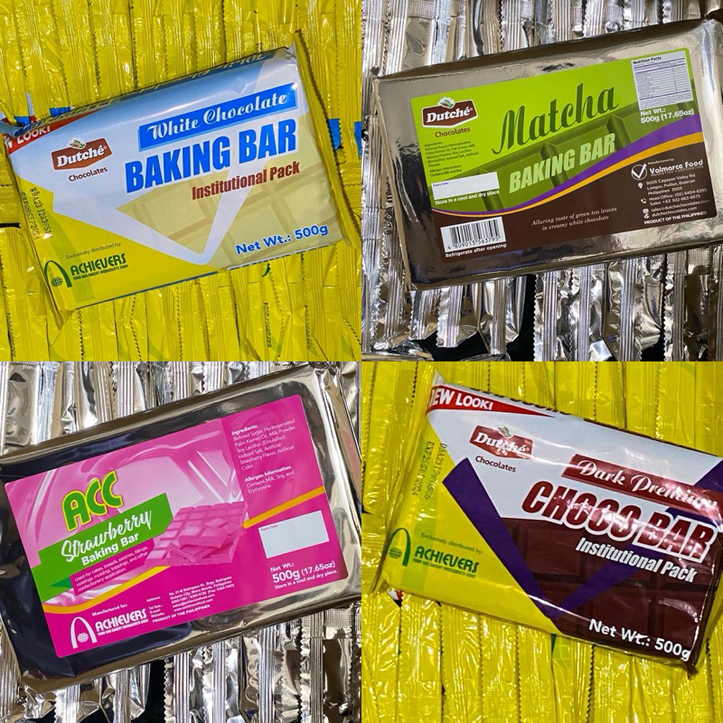 Dutche Chocolate Baking Bar 500g White Dark Chocolate Strawberry Matcha ...