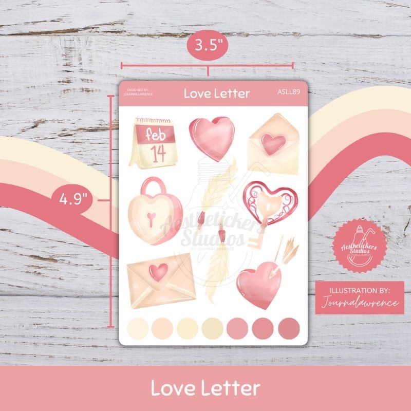 Love Letter Kiss-cut Sticker Valentine's Edition | Shopee Philippines