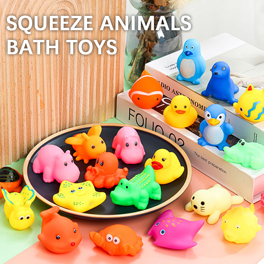Cute Squeeze Animals Fidget Toy Anti-Stress Gift Bath Toys | Shopee ...