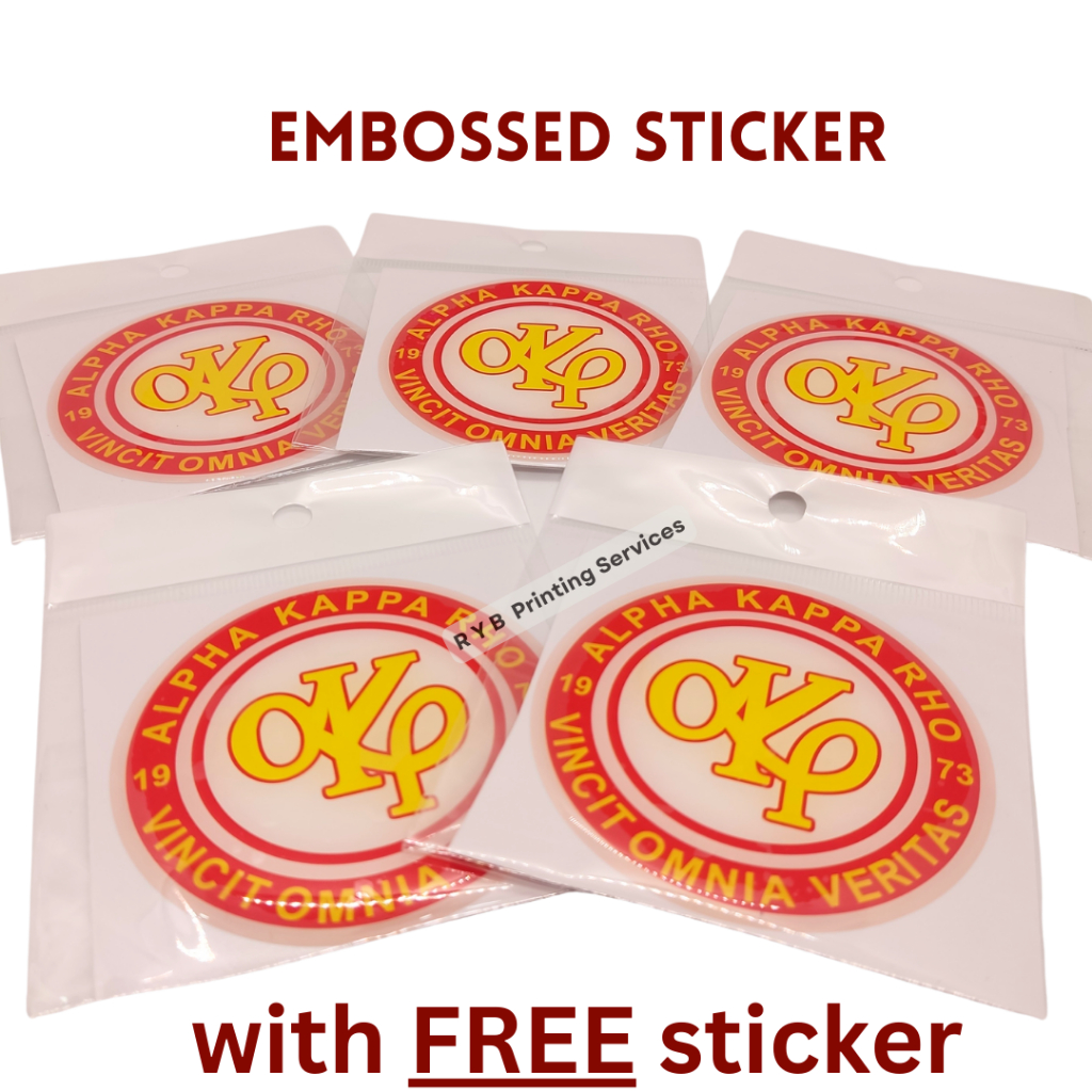Alpha Kappa Rho AKRHO 3D Rubberized Embossed Sticker AKP Akrho Skeptron ...