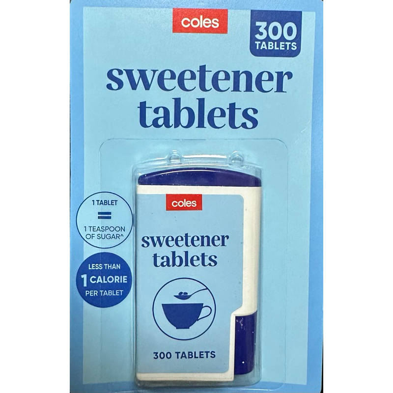 Coles Sweetener Tablets 1 calorie tab 300 Tabs 100g {Made in australia ...