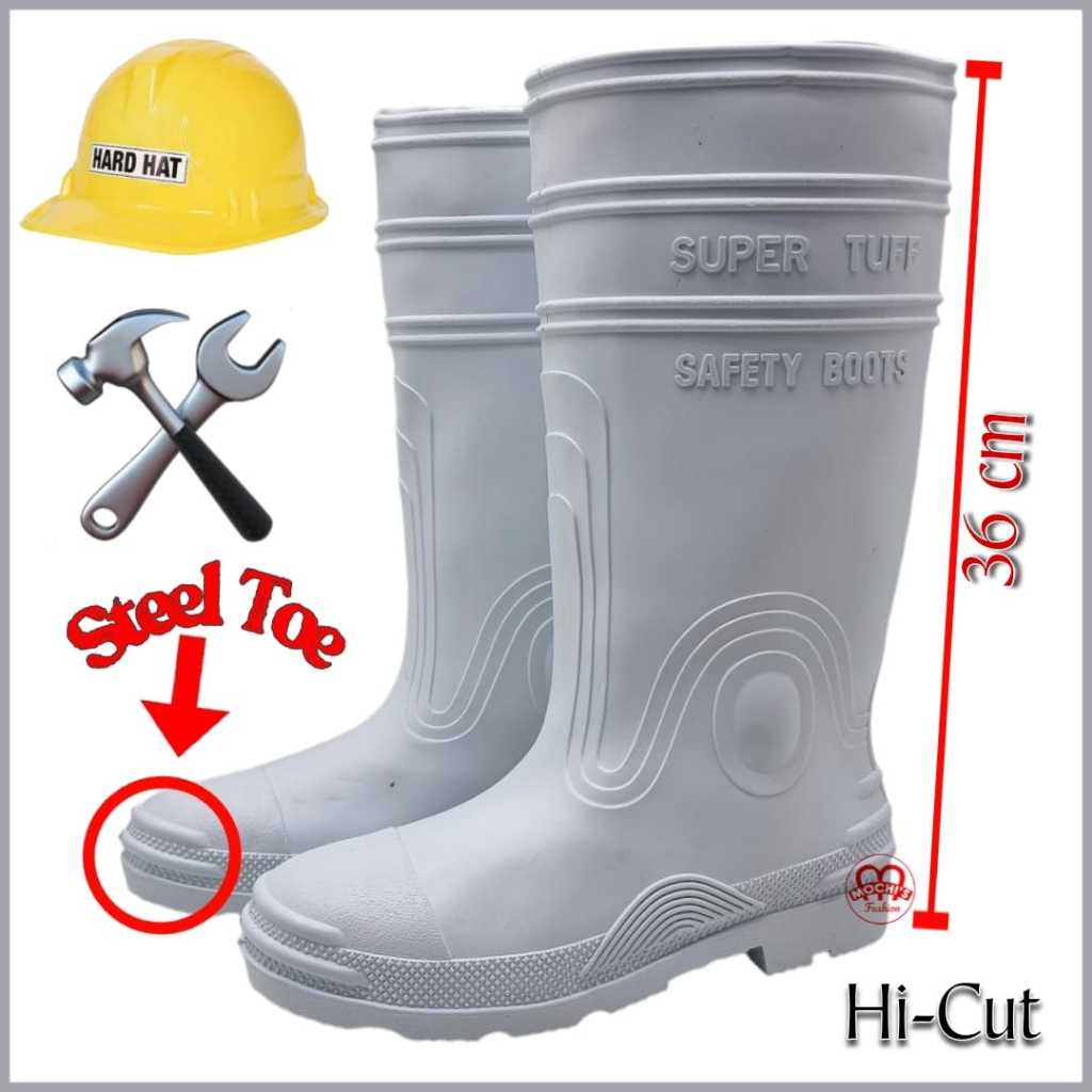 Super Tuff Men's Steel-Toe Hi-Cut Non Slip waterproof safety shoes for ...