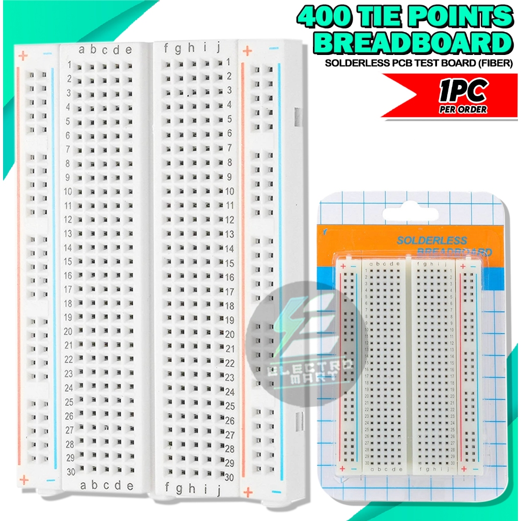 Half size Breadboard – 400 Tie Points | Shopee Philippines