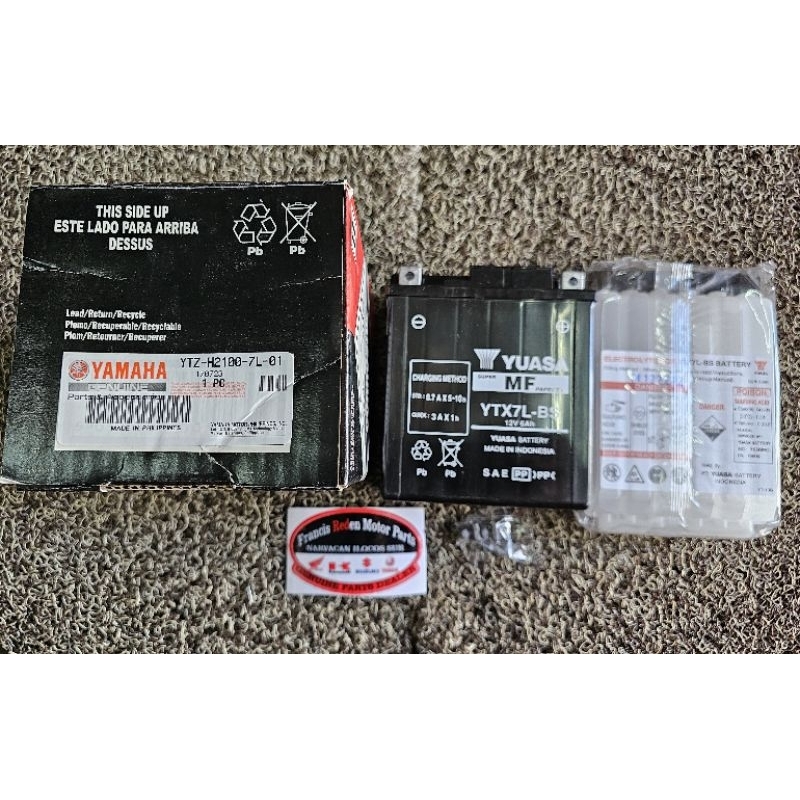 Battery for Yamaha Xmax/Supremo Genuine Yamaha Yuasa YTX7L-BS | Shopee ...