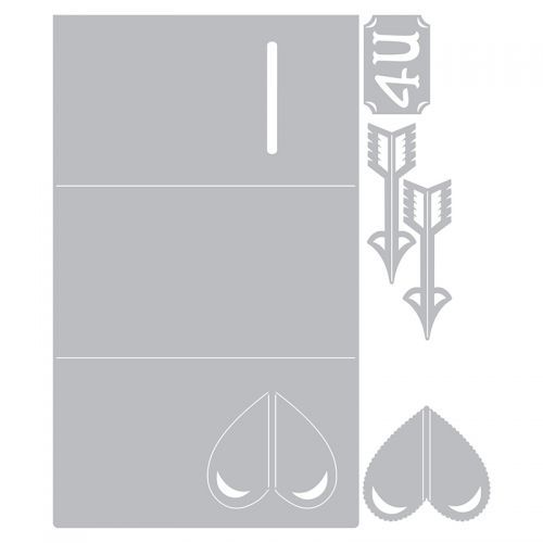 Sizzix Thinlits Die - Card W/Folding Closure Hearts & Arrows #658826 | Shopee Philippines