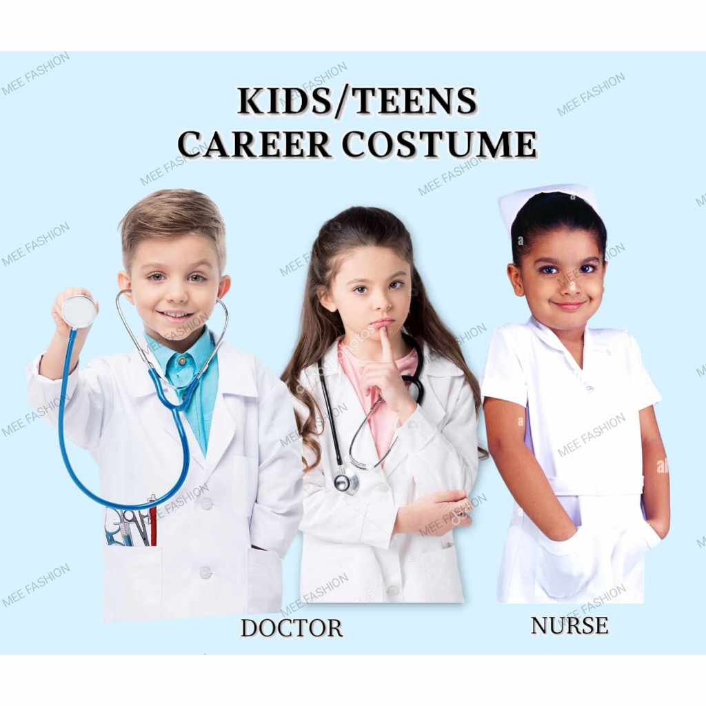 NURSE & DOCTOR - SCRUB SUIT UNIFORM/CAREER COSTUME FOR KIDS/TEENS ...
