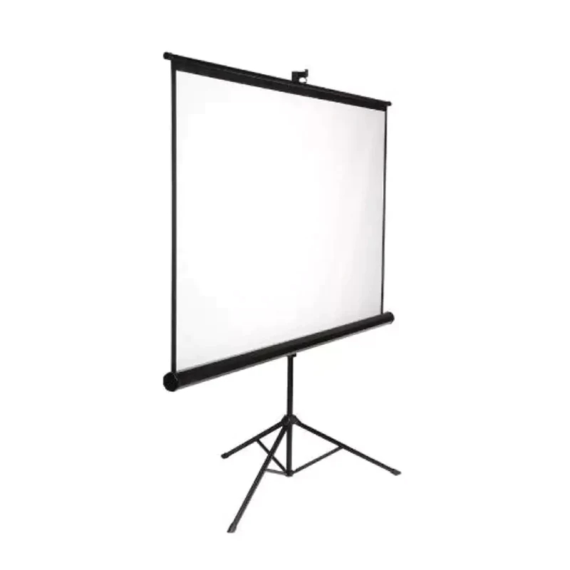MEKI 70″ X 70″ Projector Screen (TR-AV-70 Matte White, Tripod Screen ...