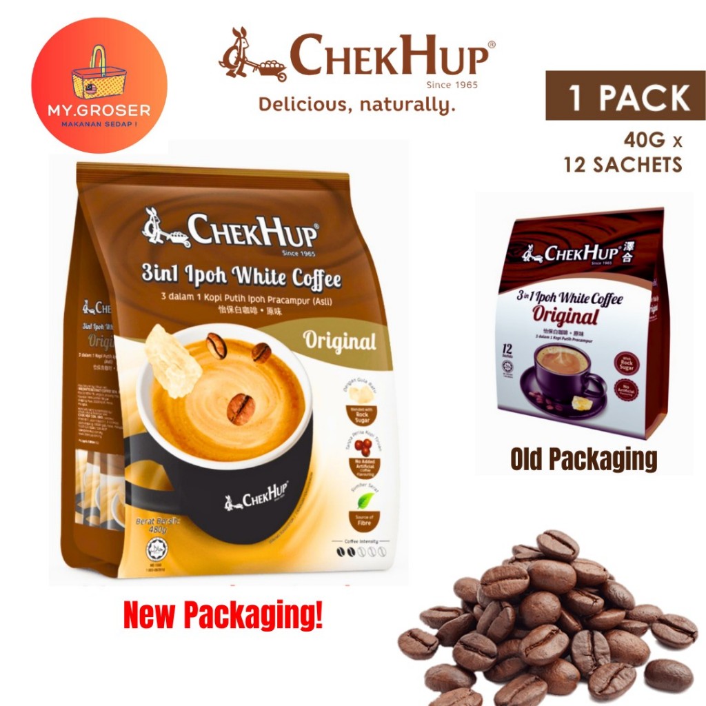 Chek Hup 3in1 Ipoh White Coffee Original (40g x 12s) | Shopee Philippines