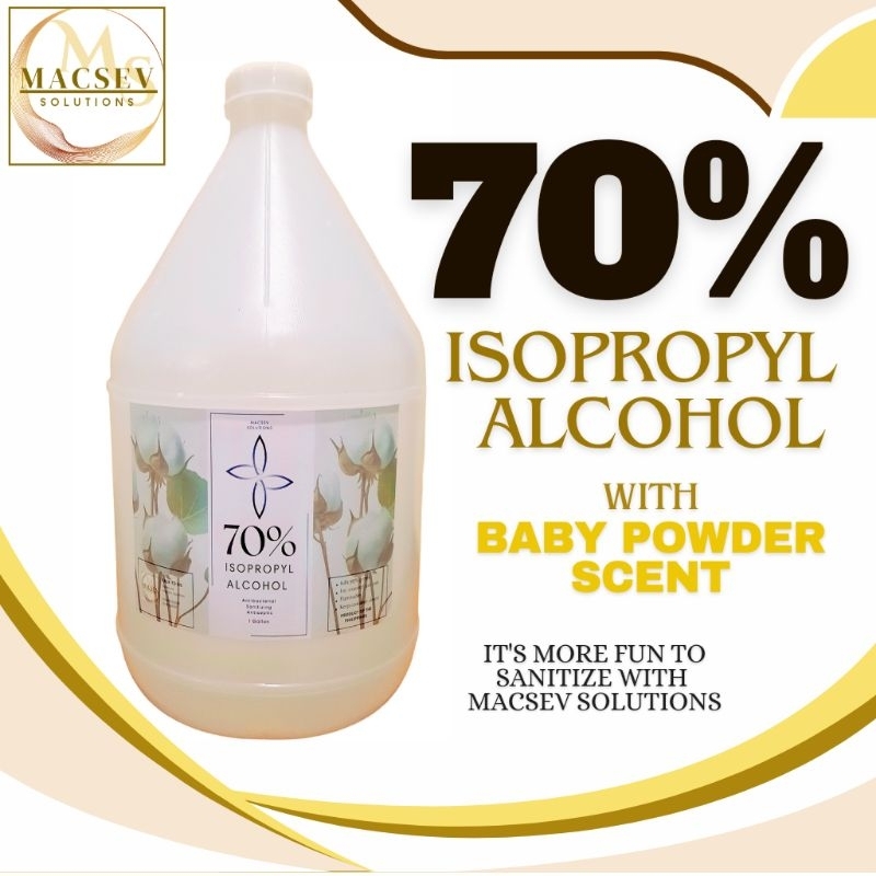 1 Gallon BABY POWDER SCENT 70% Isopropyl Alcohol Solution First-aid ...