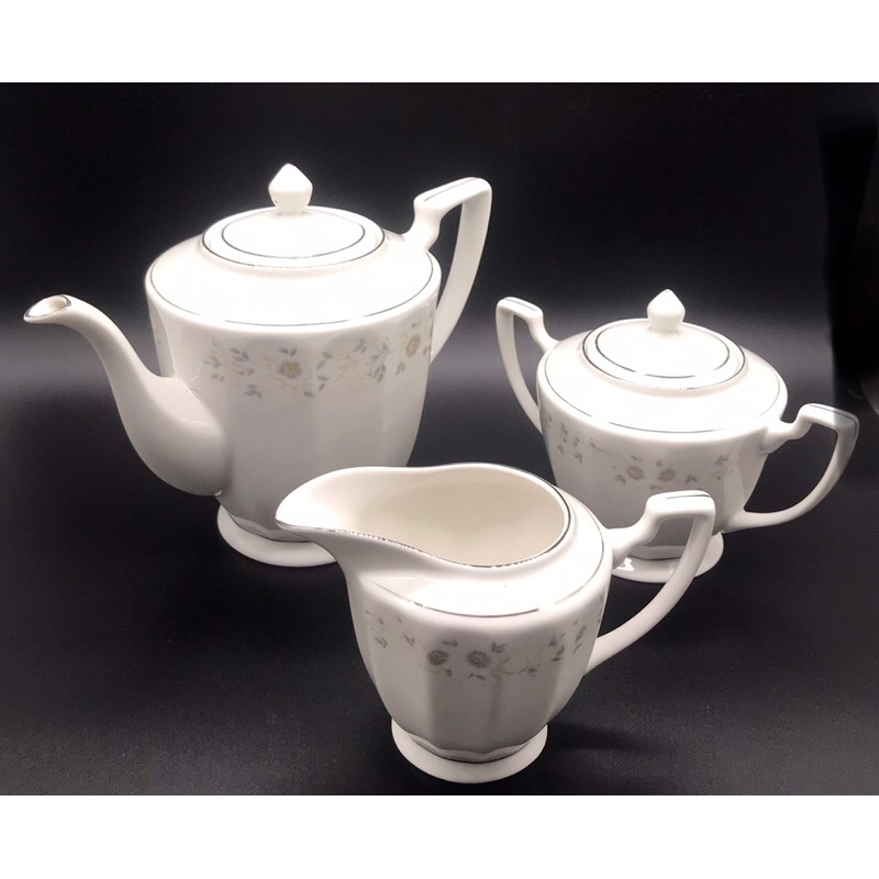 Classic tea set - teapot with sugar canister & milk jug | Shopee Philippines