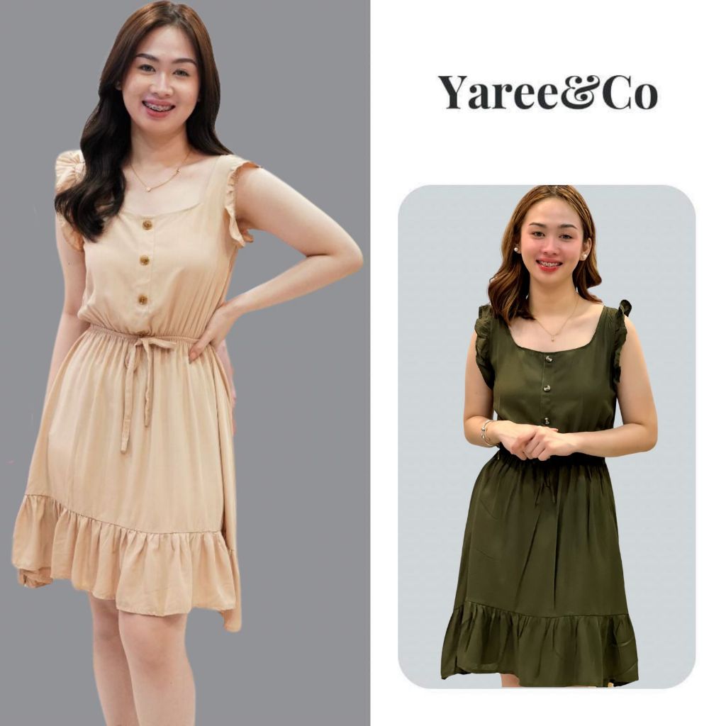 Yaree.CO Carmina Sleeveless Ruffles Dress for women | Shopee Philippines