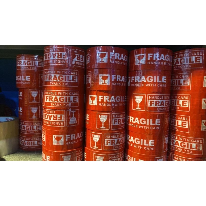 WHITE Fragile Tape/RED Fragile tape Packaging Tape 100M, 200M(with ...