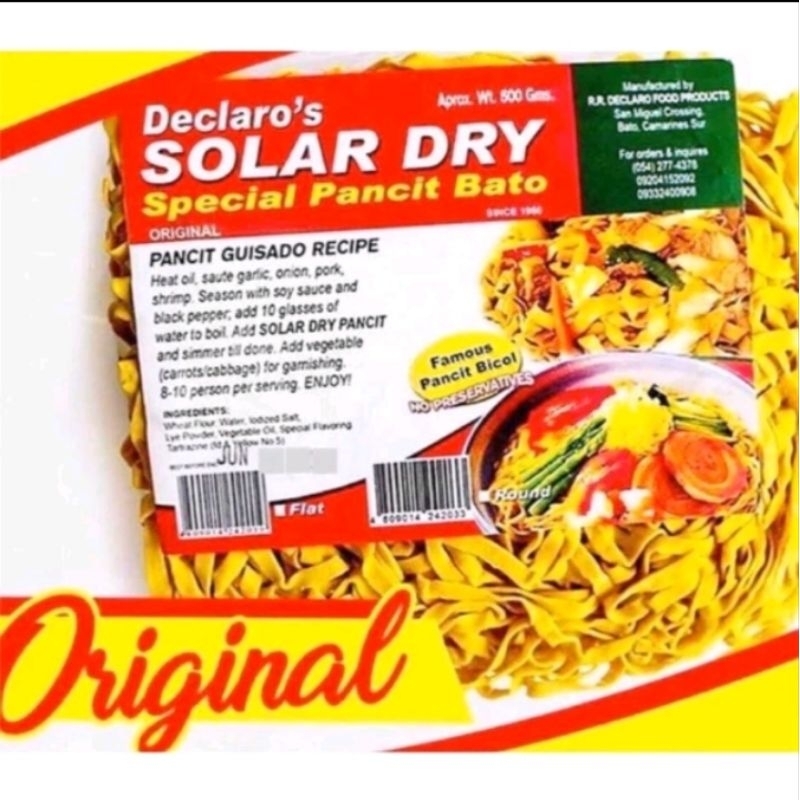 PANSIT BATO Solar Dry Special Original Pansit Bato 500g Produktong ...