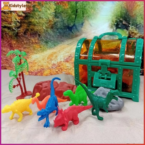 KidStyle 1 Chest Small Dinosaur Treasure Chest Toys With Chest and Lock ...