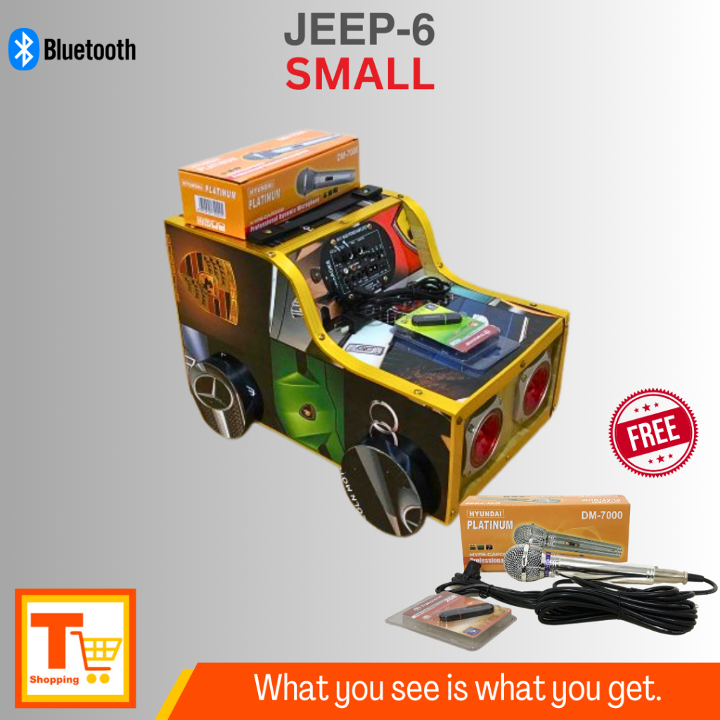 JEEP STYLE MINI VIDEOKE/KARAOKE BLUETOOTH SPEAKER WITH PLATINUM ...