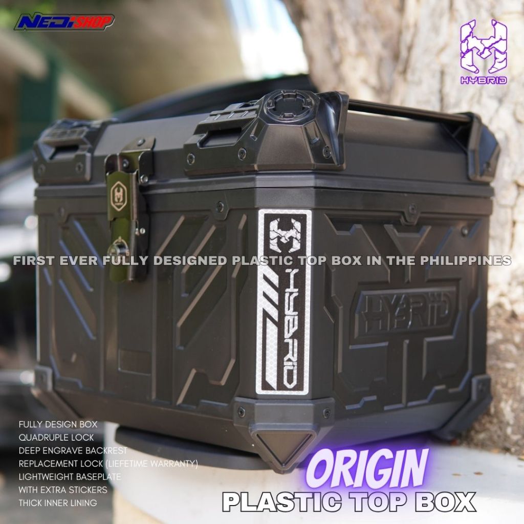 HYBRiiD ORIGIN PLASTIC TOP BOX (45L & 55L) | Shopee Philippines