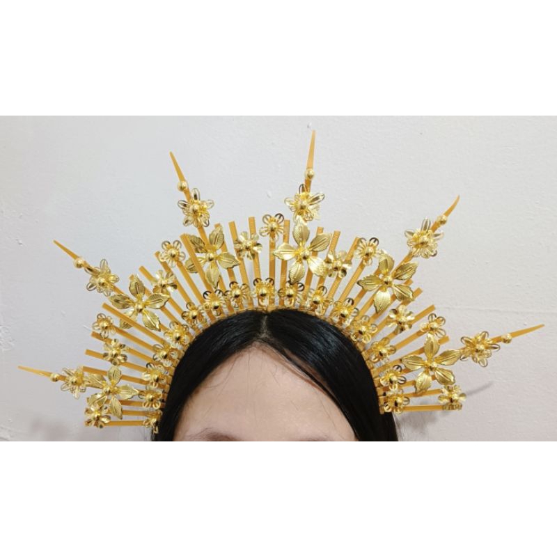 crown headpiece, halo crown, headdress, saint headdress | Shopee ...