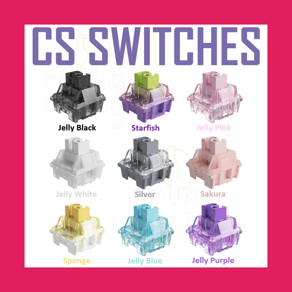 Akko CS Jelly Switches Dust proof Silver / Jelly Black / White / Blue ...