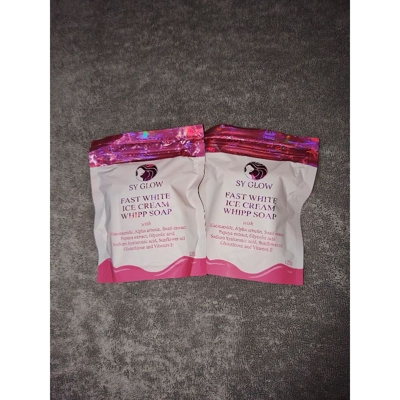 2pcs SY Glow Fast White Ice Cream Whipp Soap 125g | Shopee Philippines