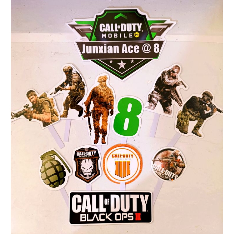 Customised COD Call of Duty cake topper party decoration | Shopee ...